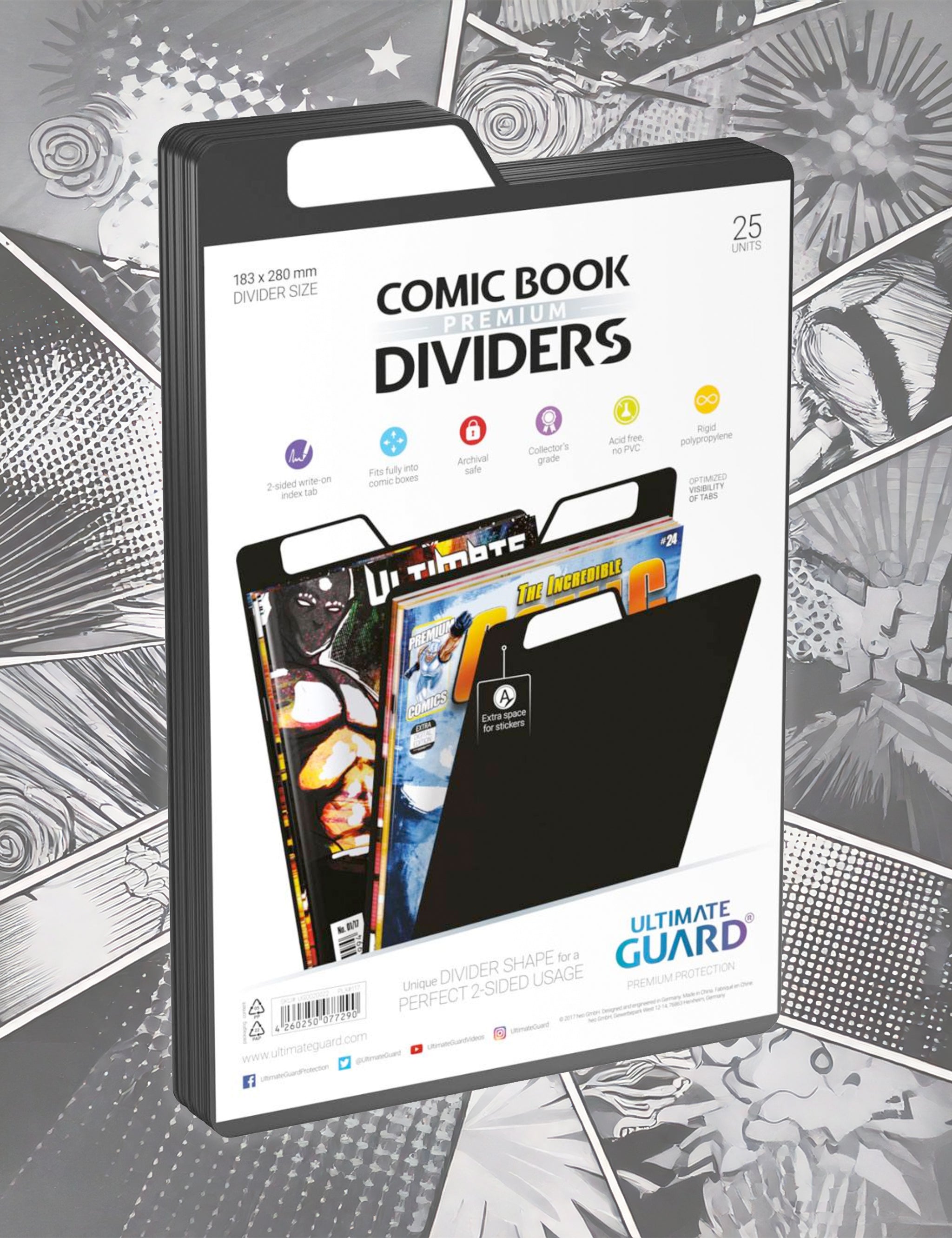 Ultimate Guard - Comic Book Dividers - Schwarz - Titeltrenner (25 ...