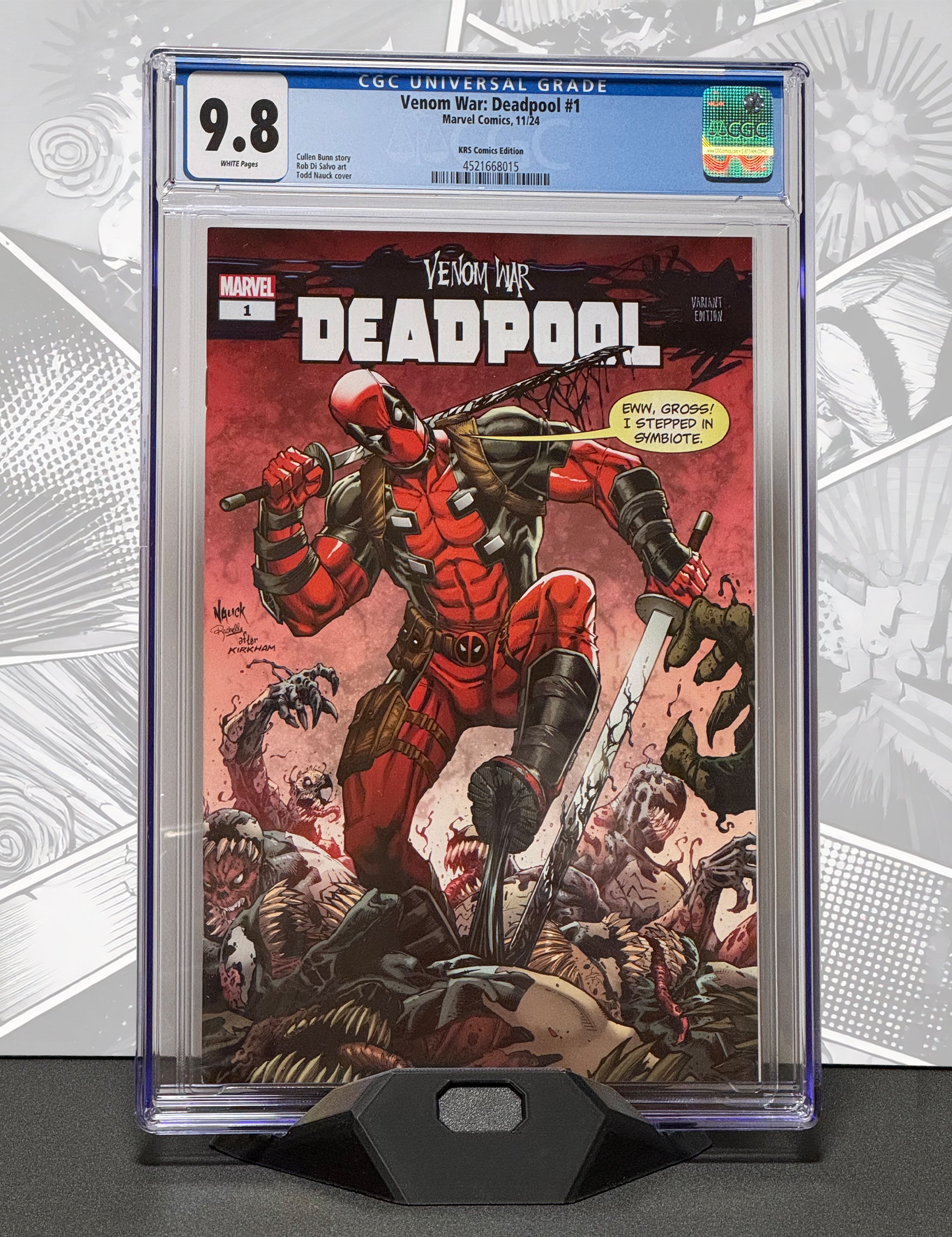 Venom War: Deadpool #1 - Todd Nauck Variant - CGC 9.8 – ComicPete